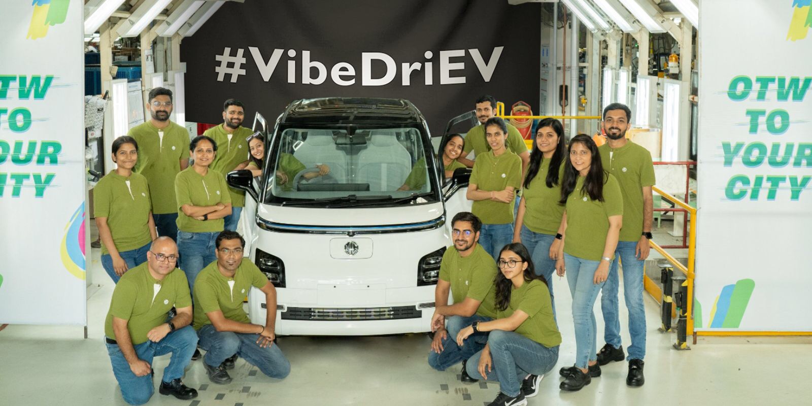 First MG Comet EV rolled out from companies Halol plant in India, debut ...